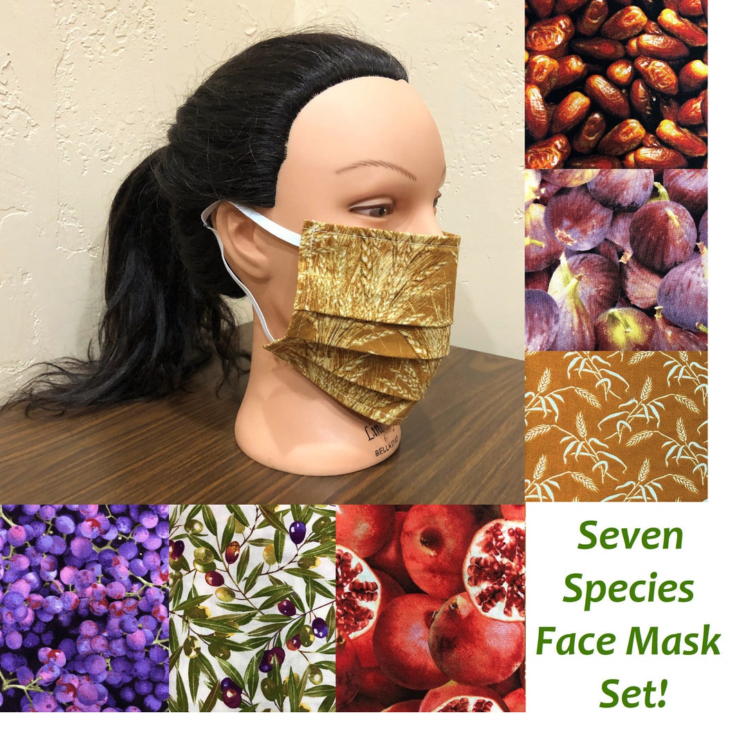 Seven Species Face Mask ~ Reusable and Washable ~ Adult Size ...