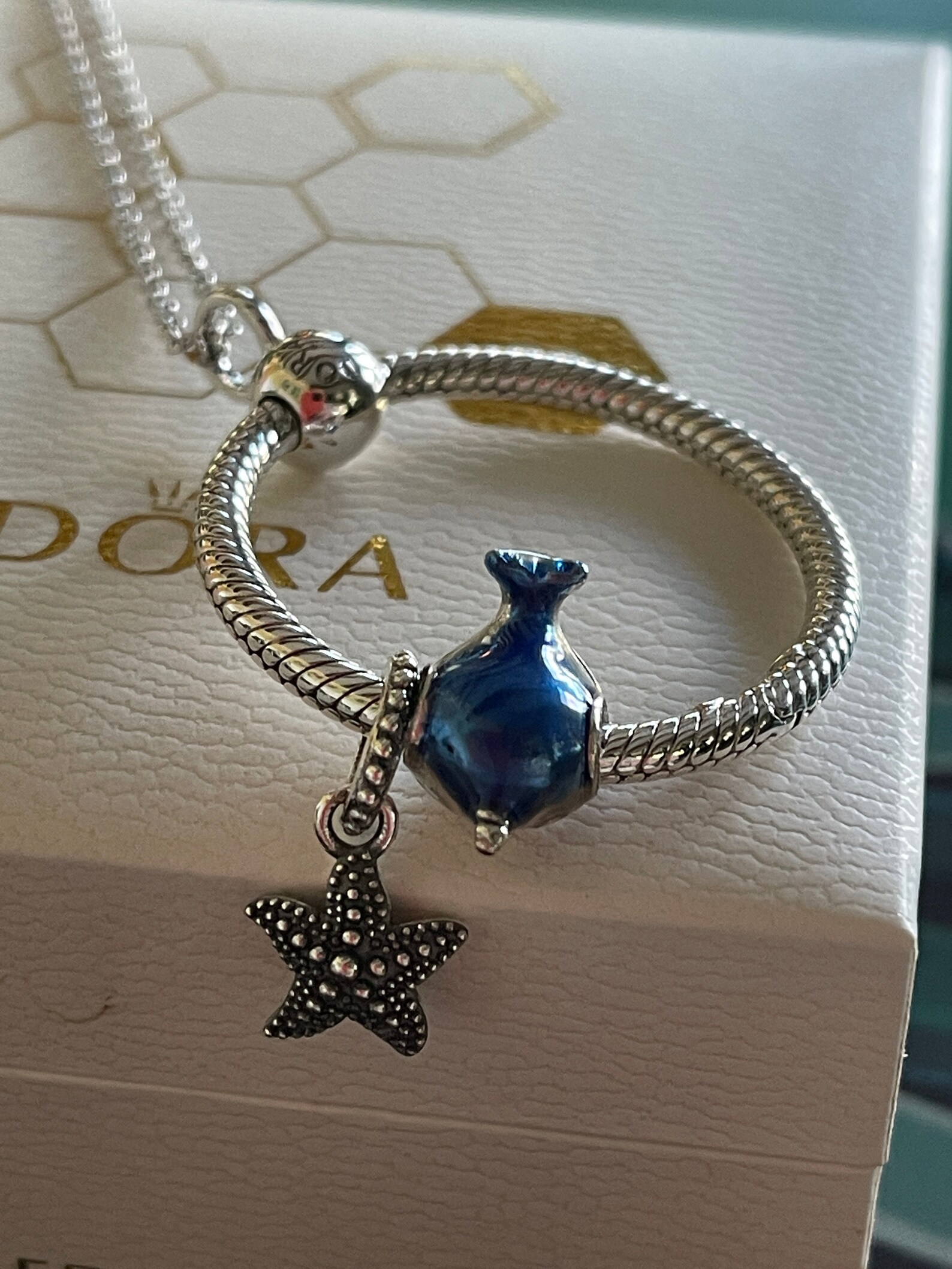 Collar de Pandora Med O Colgante collar de plata Dos | Etsy