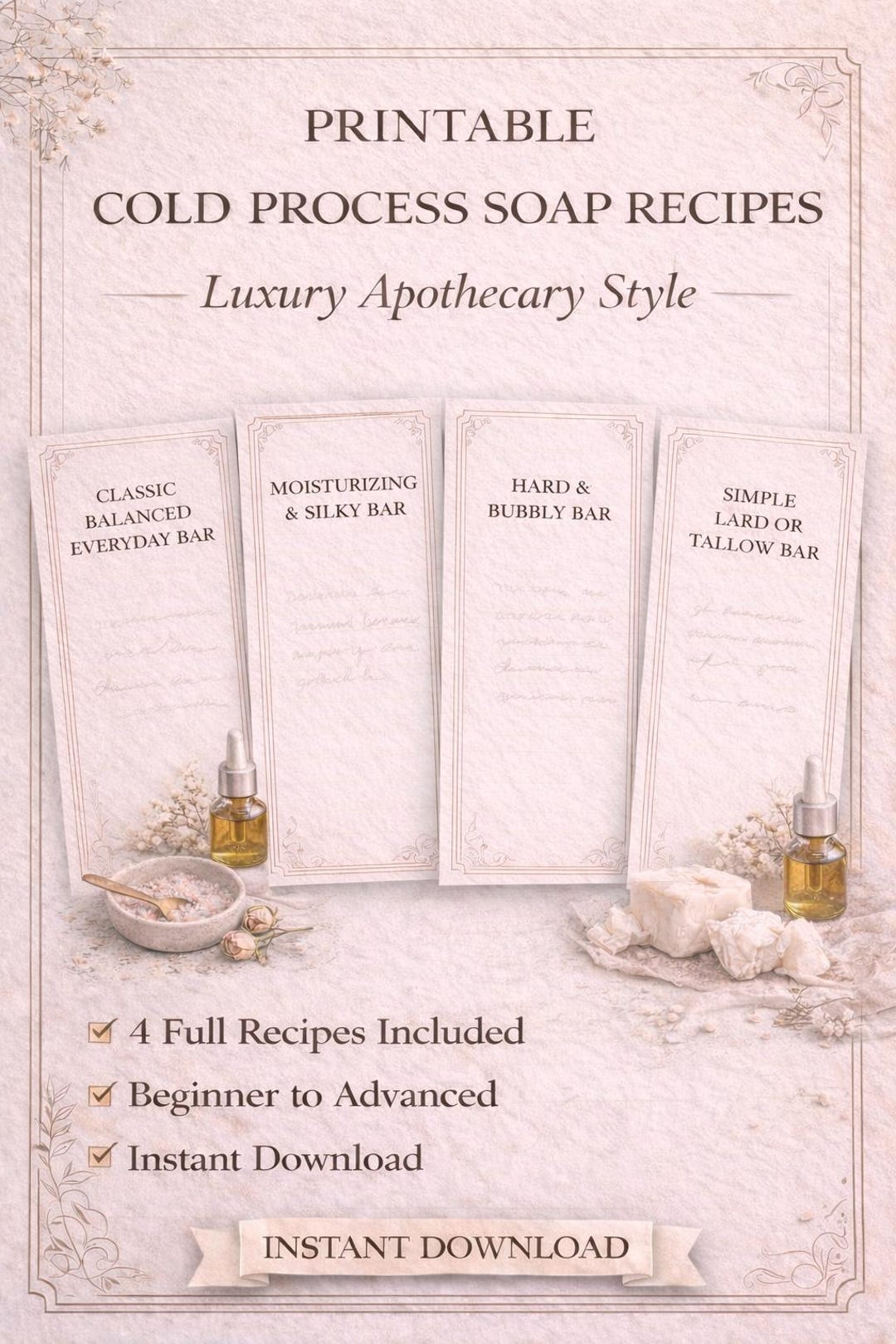 Cold Process Soap Recipes Printable | Soap Making Recipe Bundle PDF ...