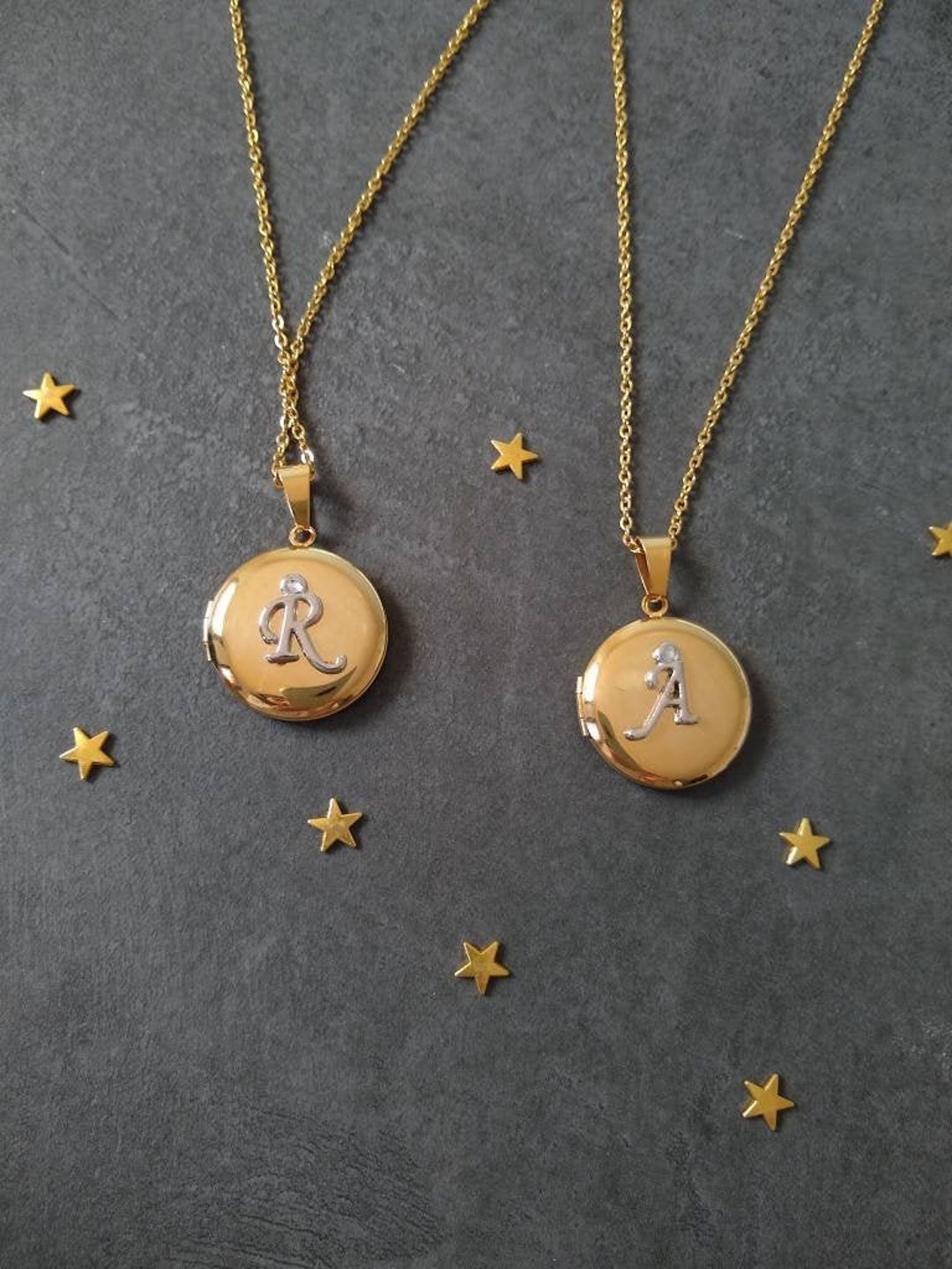 Personalized Letter Photo Pendant, Personalized Photo Print Photo ...