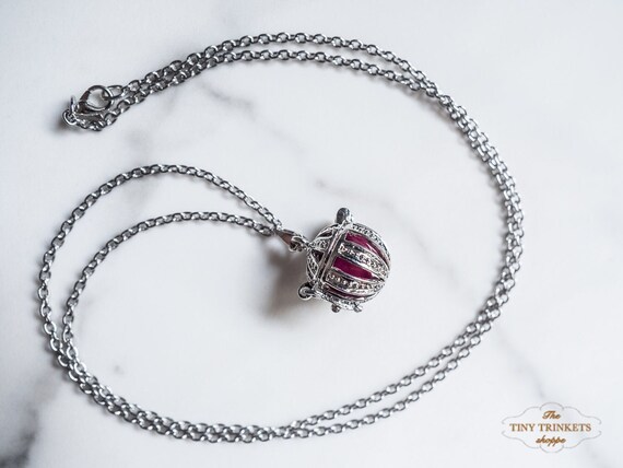 Necklace With Small Round Opening Pendant Opening Silver | Etsy