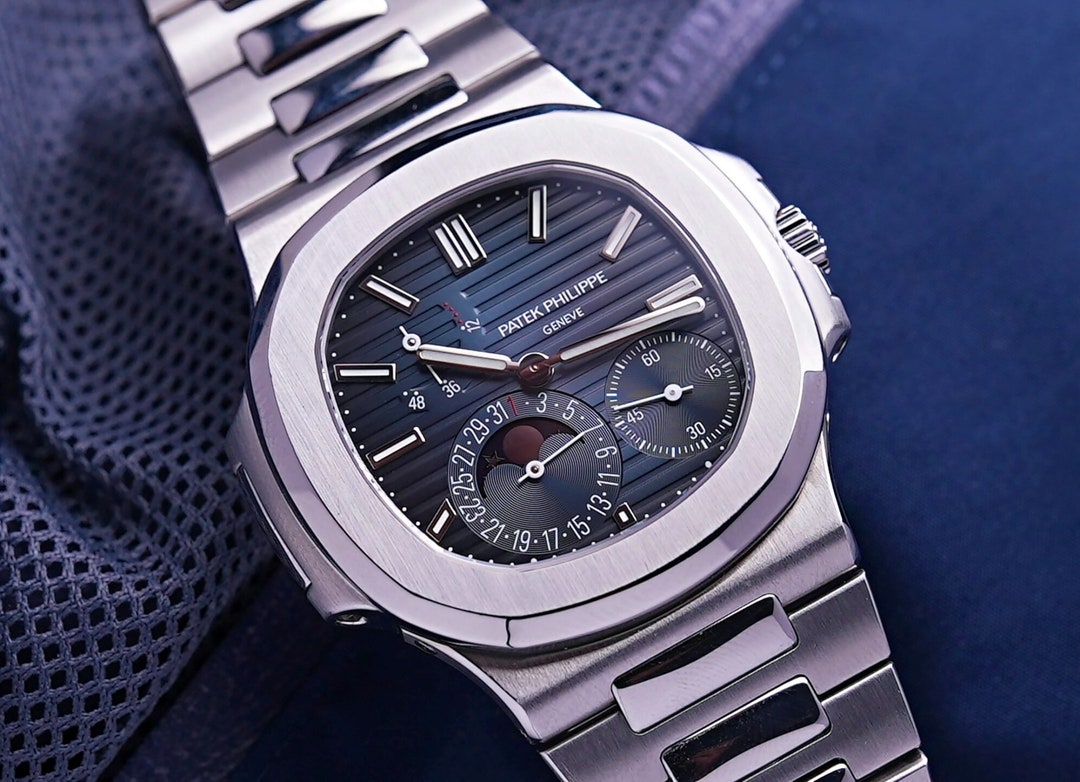 Patek Philippe Nautilus Automatic Blue Dial Men's Watch 5712 1a 001 - Etsy