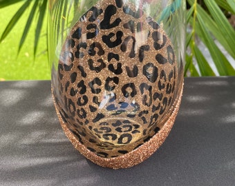 Cheetah Wine Glass | Etsy