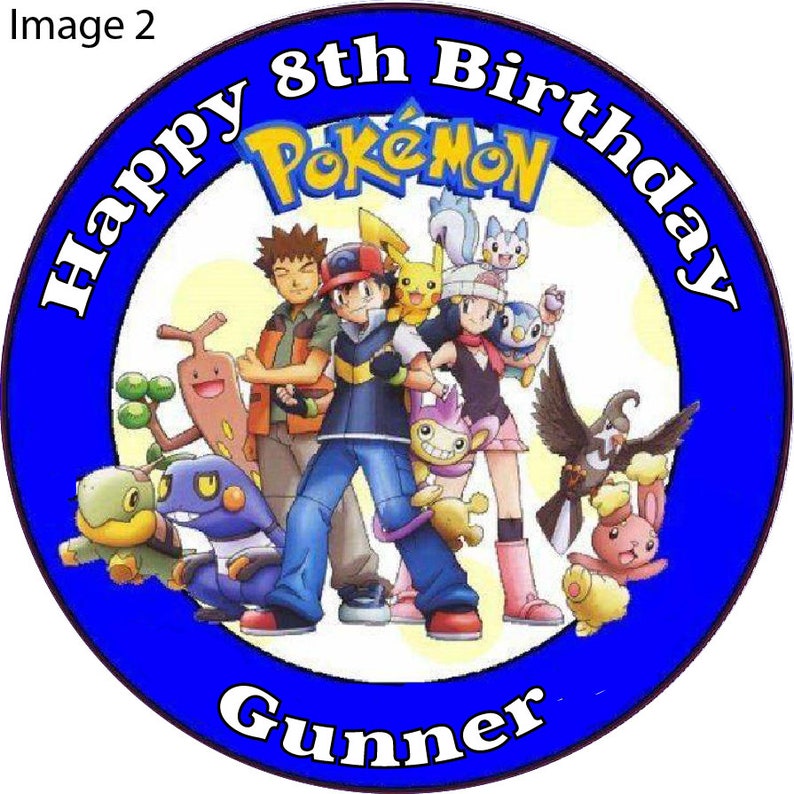 Personalized 3" Pokémon Birthday Stickers 8 Designs - Etsy