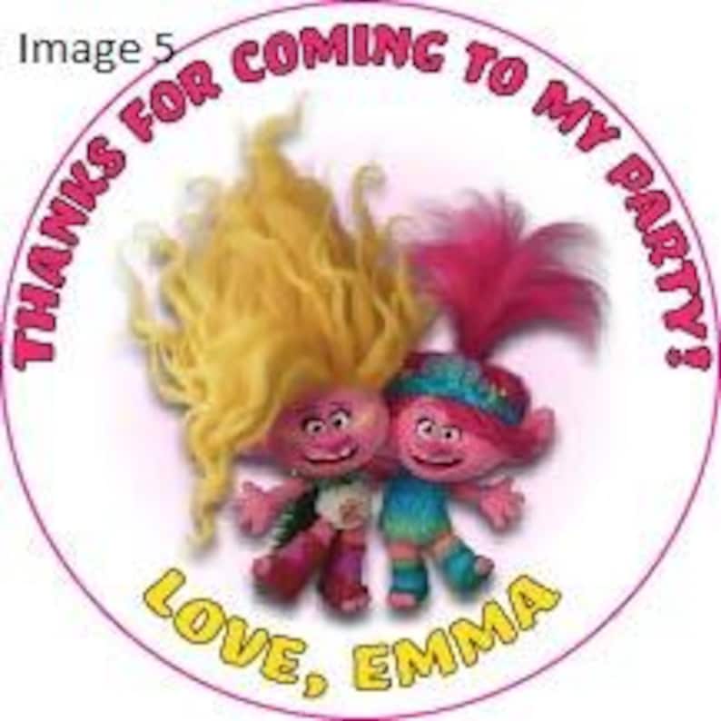 Personalized 3" Trolls Stickers (6) Designs to Choose From - Etsy