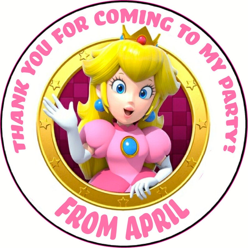 Personalized 3 Princess Peach Stickers - Etsy