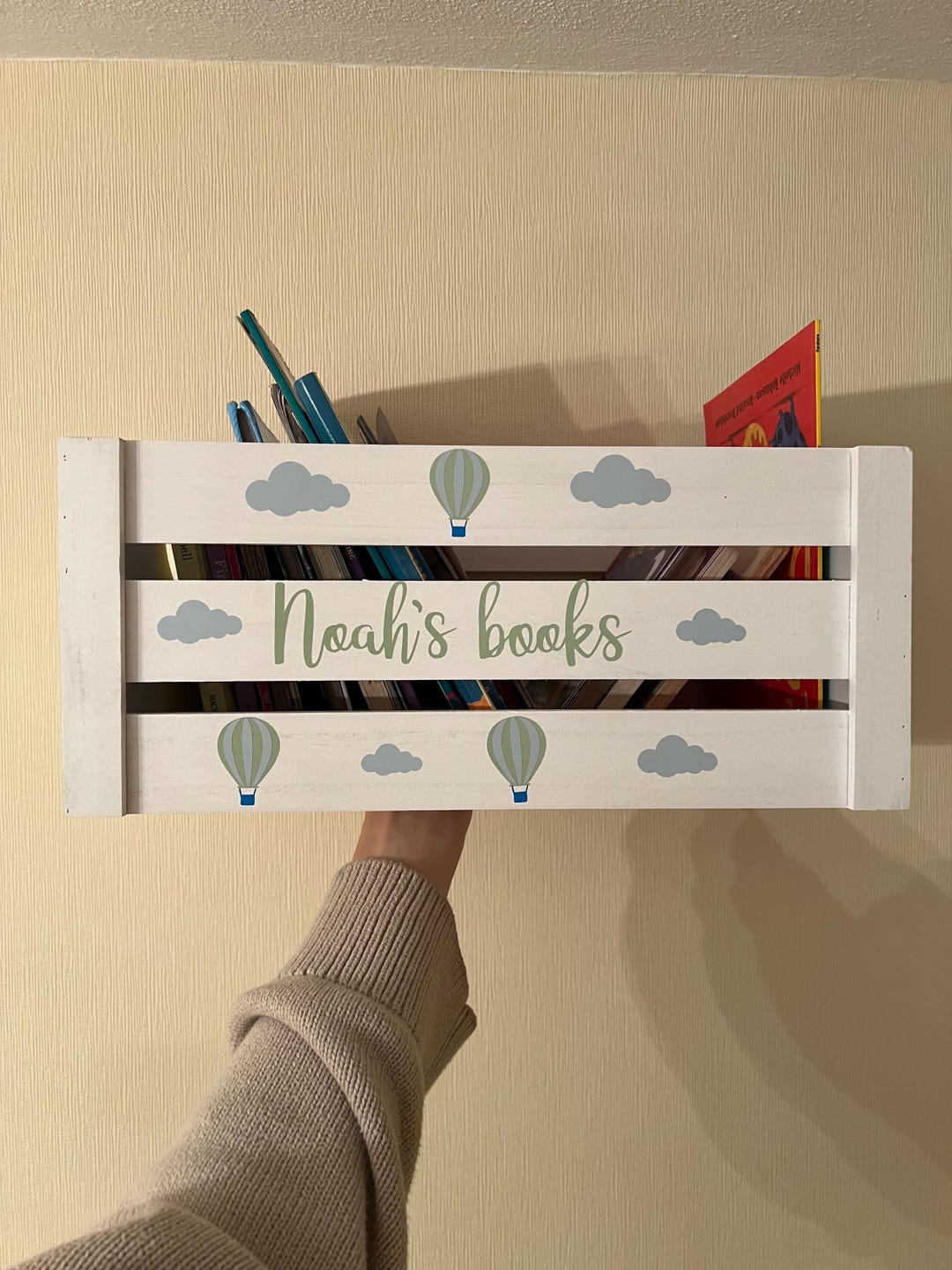 Personalised Book Crate Little Library Story Book Box Personalised Book ...