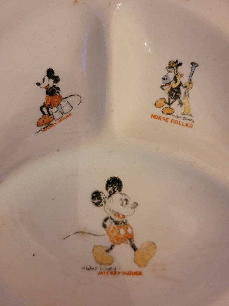 Mickey Mouse Plate, Antique Vintage Childrens Divided Dish - Etsy