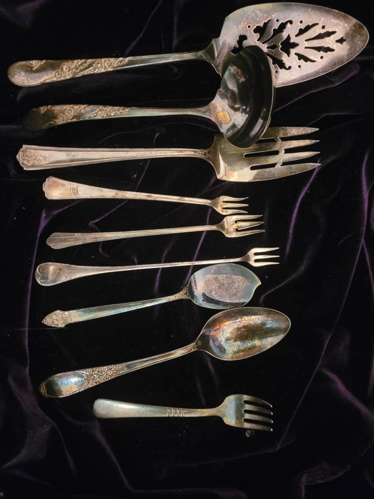 Silver Plated Mismatched Silverware, Utensils, Cutlery Set - Etsy