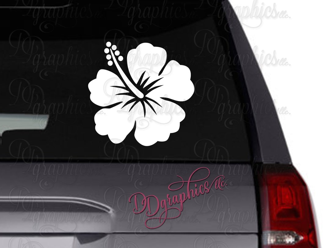 Hibiscus Flower Vinyl Decal Hibiscus Sticker Car Decal Hawaiian