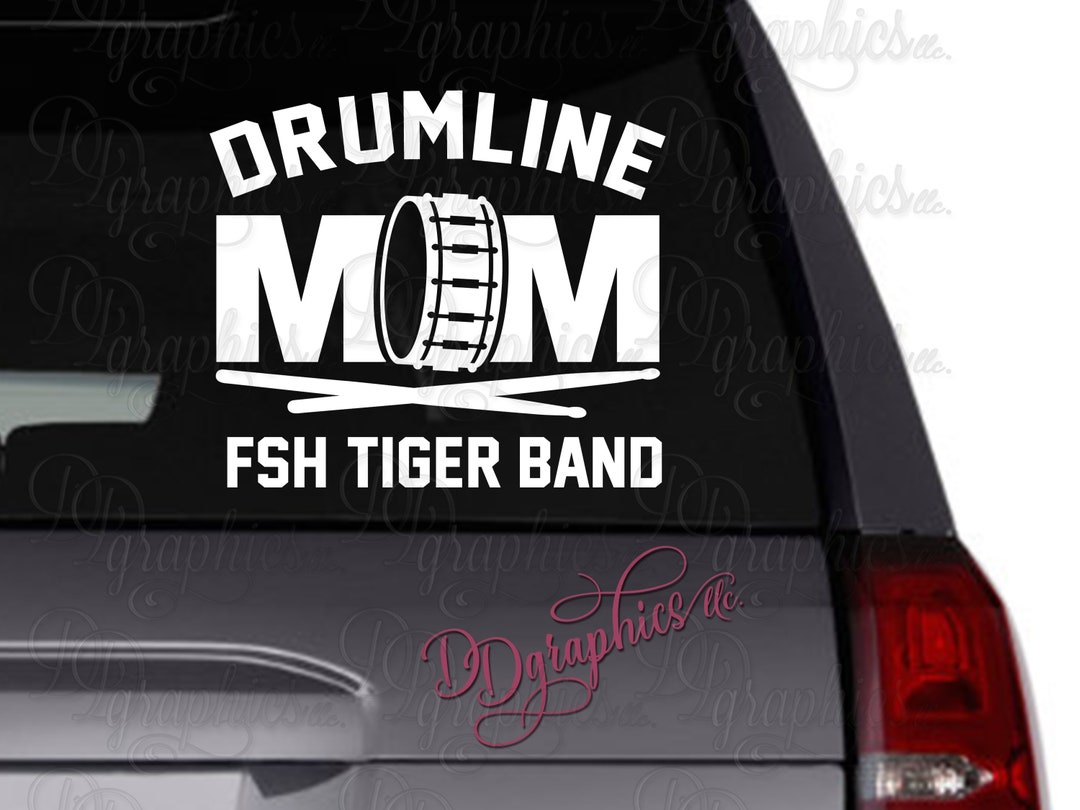 Drumline Mom Vinyl Decal / Drum Decal / Drum Sticks / Percussion ...