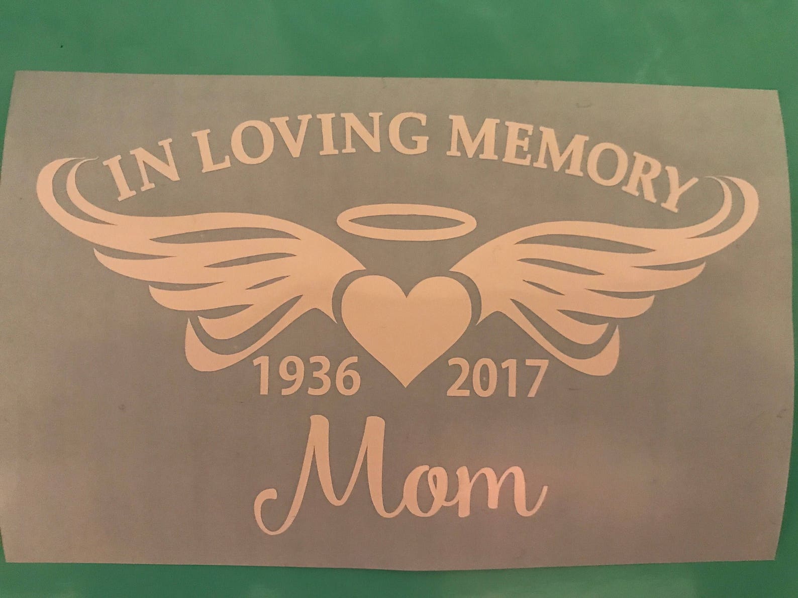 In Loving Memory Vinyl Car Decal/personalized - Etsy
