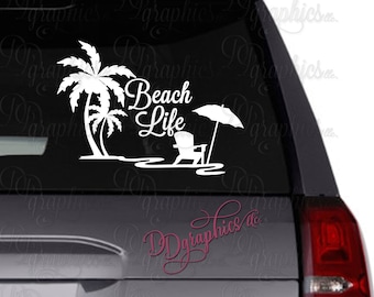 Beach Chair Decal, Full Color Beach Chair Decal, Beach Chair Sticker ...