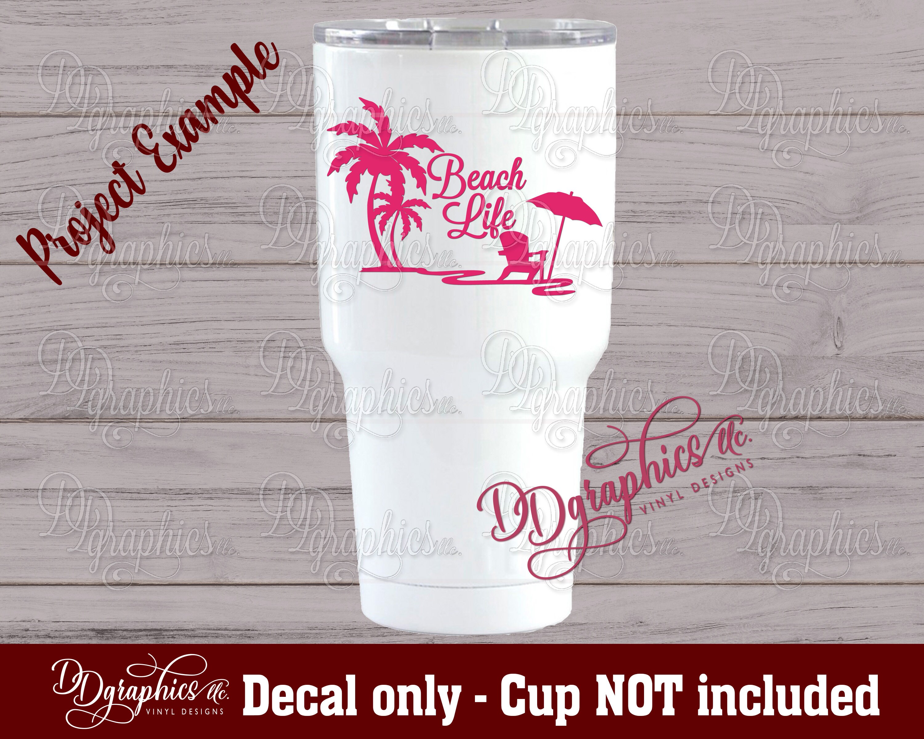 Beach Life Vinyl Decal, Beach Life Sticker, Car Window Decal, Beach ...
