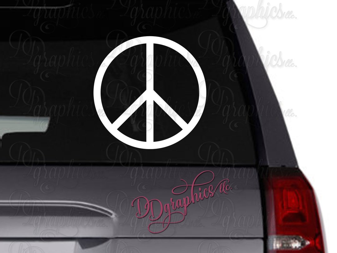 Peace Sign Vinyl Decal/ Peace Sign Sticker / Car Decal/tumbler Decal ...