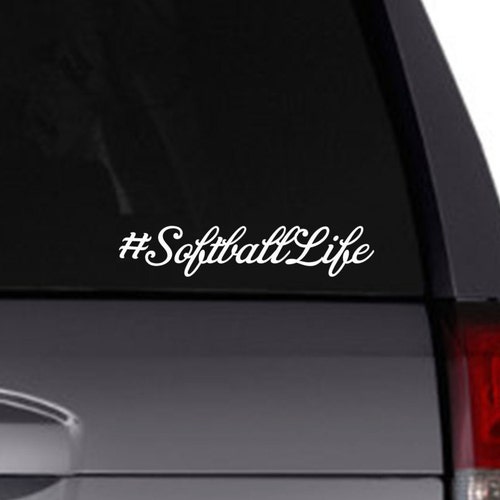 Soft Life Softball Vinyl Car Decal Sticker free Shipping - Etsy