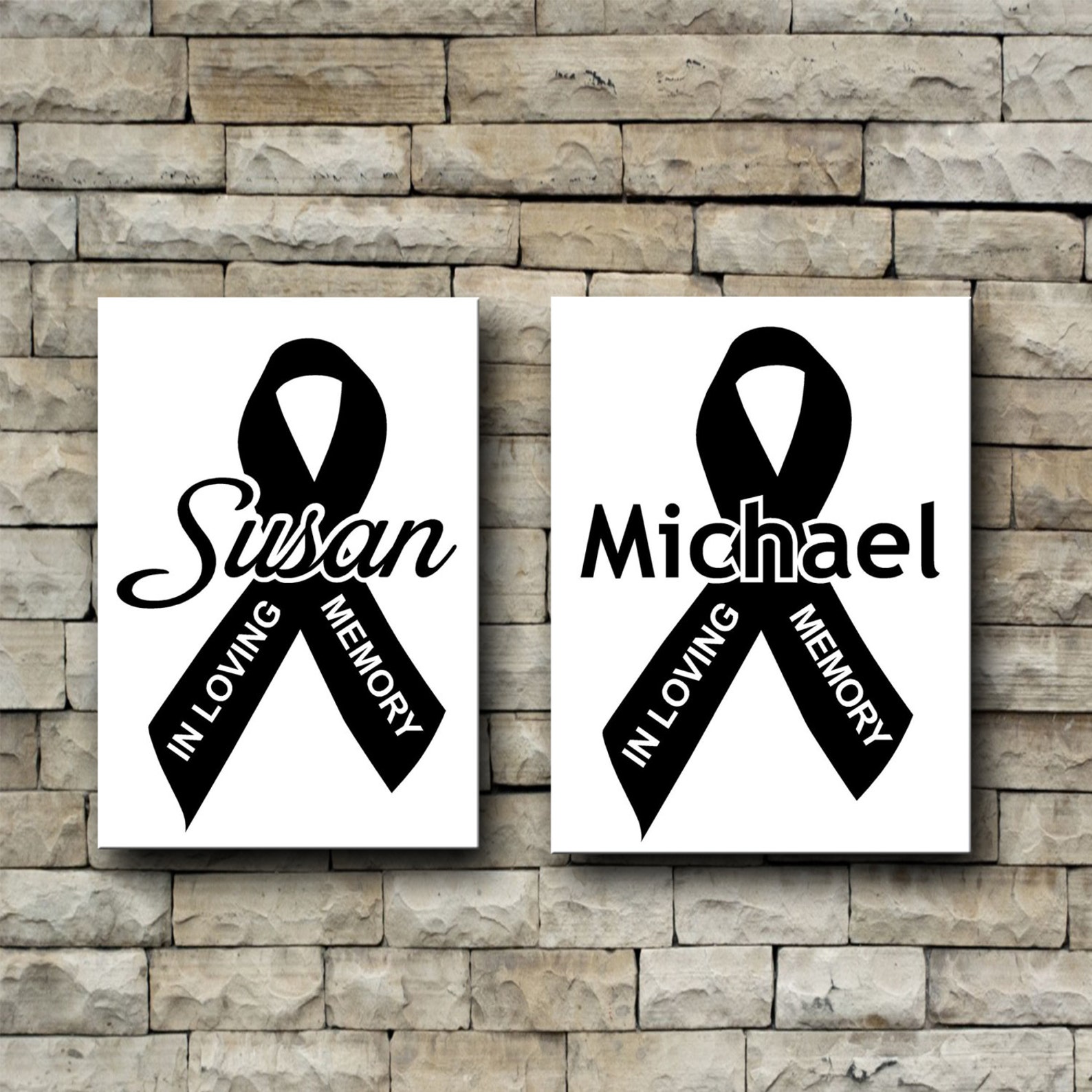 In Loving Memory Ribbon Vinyl Car Decal/personalized - Etsy