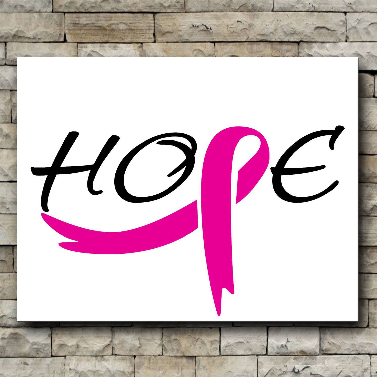 Hope Awareness Ribbon Vinyl Decal/two Color/cancer | Etsy