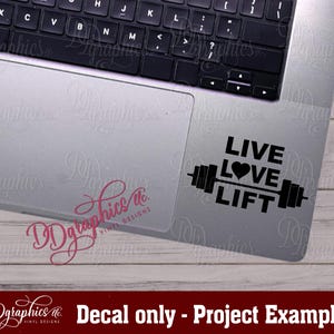 Live Love Lift Vinyl Decal / Weight Lifting Decal / Car Decal / Dumbell ...