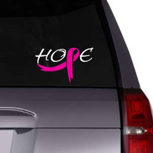 Hope Awareness Ribbon Vinyl Decal/two Color/cancer Awareness/car Decal ...
