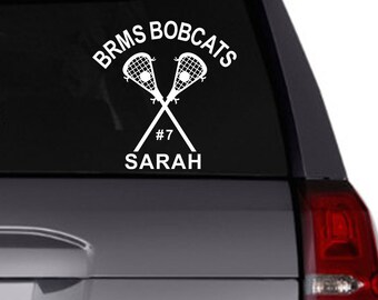 Lacrosse Car Decal - Etsy