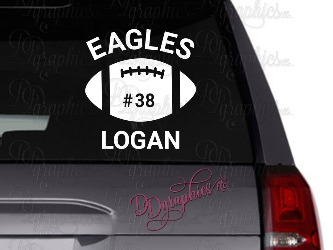 Football Vinyl Car Decal / Football Team Decal / Football Team Sticker ...
