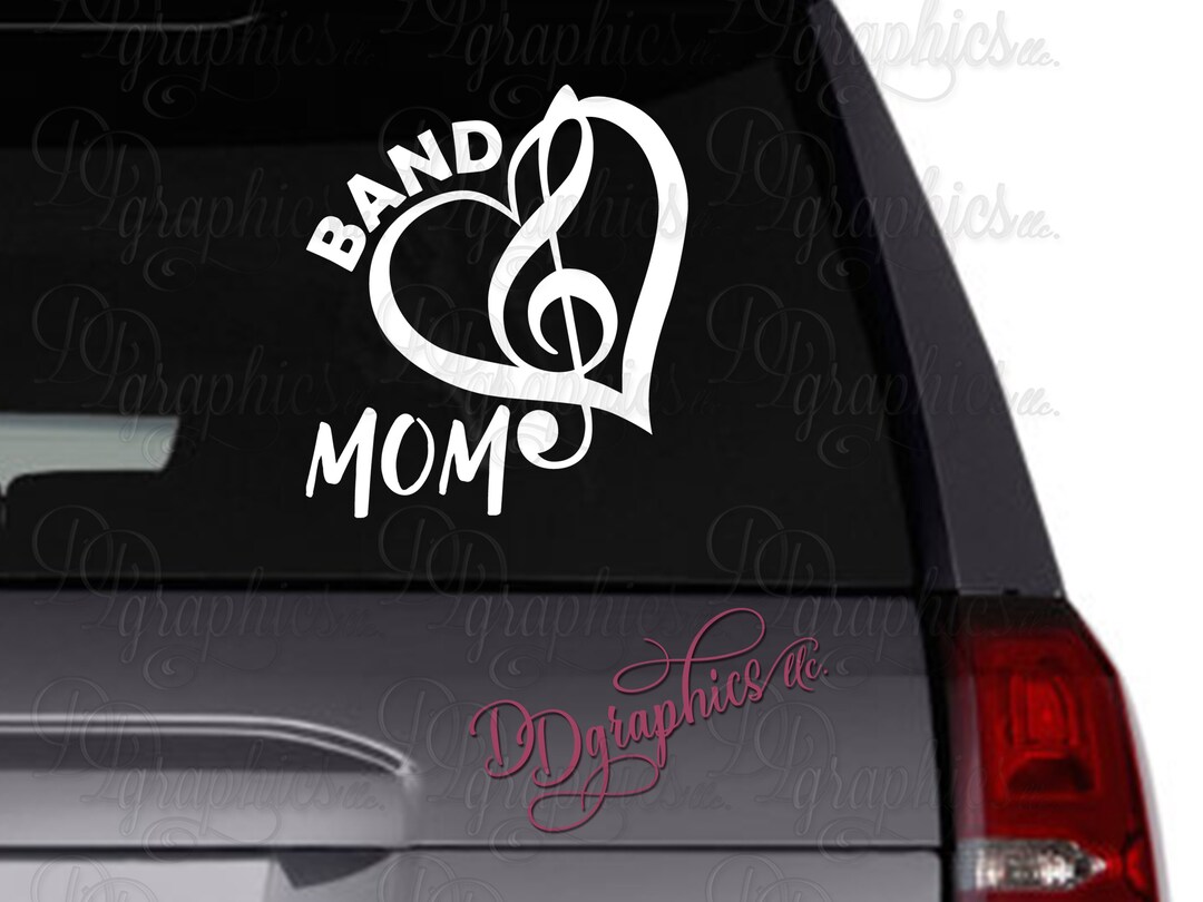 Personalized Band Mom Vinyl Decal, Custom Band Mom Sticker, Marching ...