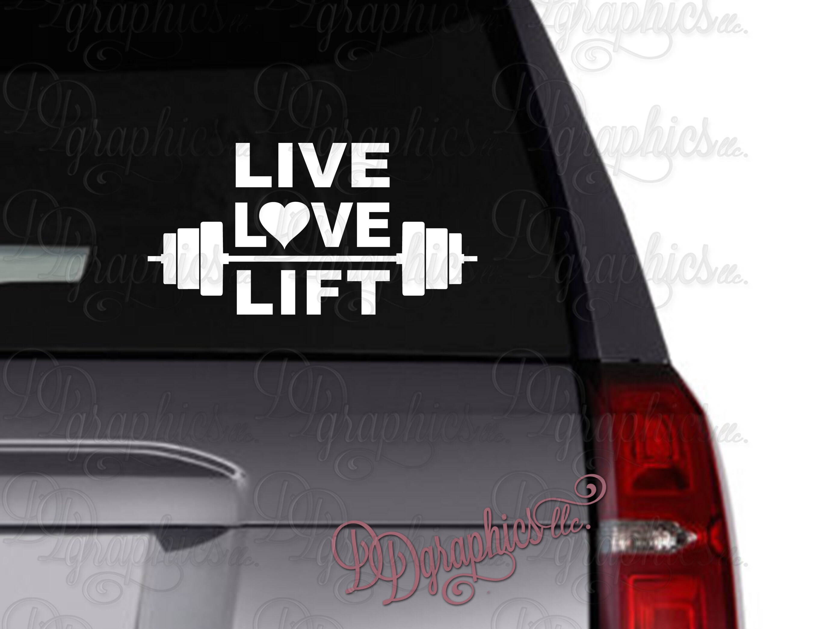 Live Love Lift vinyl decal / weight lifting decal / Car decal | Etsy