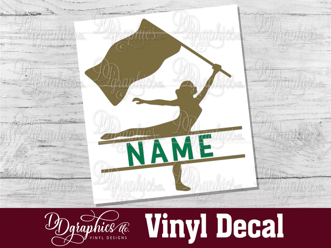 Color Guard With Name Vinyl Decal / Colorguard Decal /color Guard Decal ...
