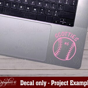 Personalized Softball Vinyl Decal, Custom Softball Sticker, Sports Team ...