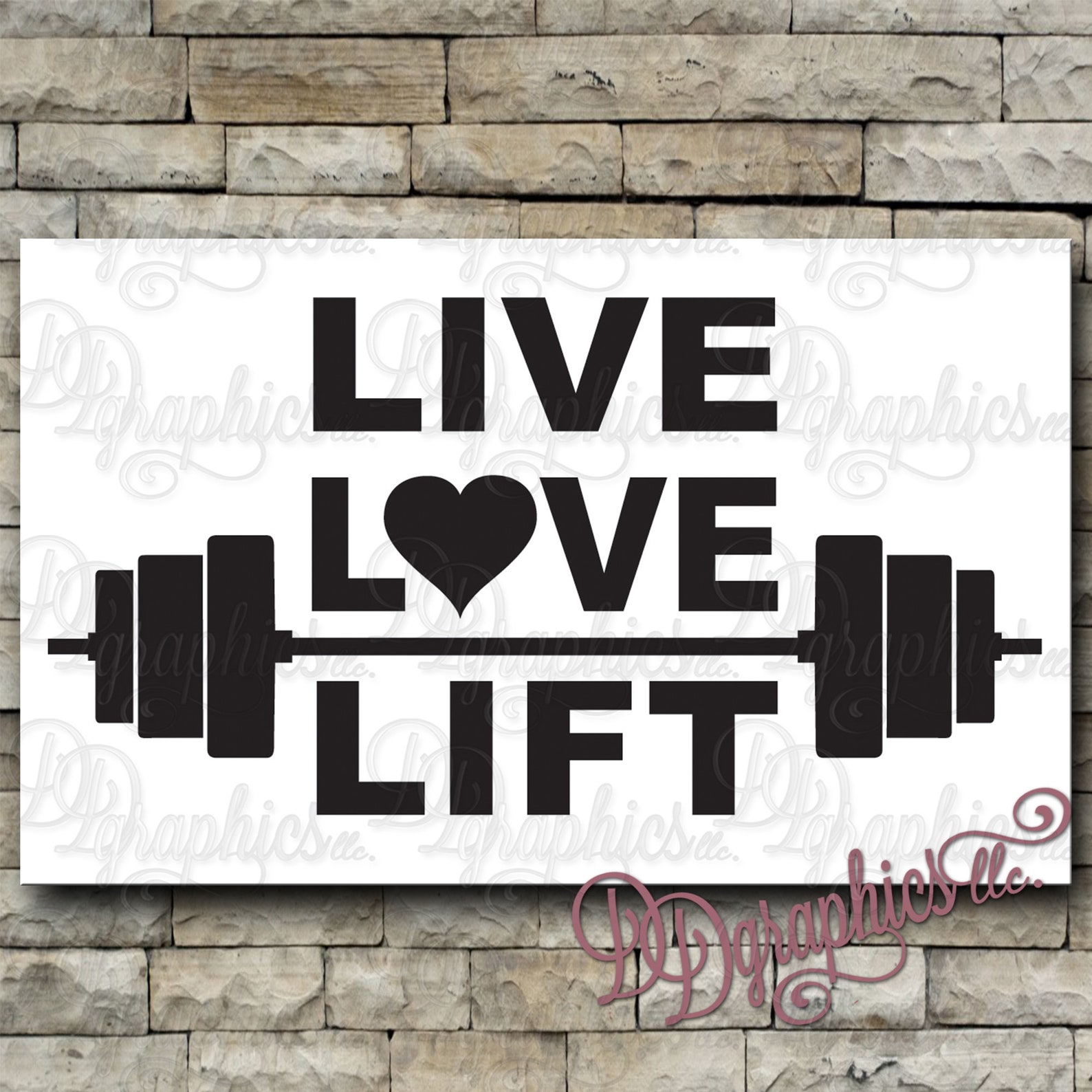 Live Love Lift vinyl decal / weight lifting decal / Car decal | Etsy