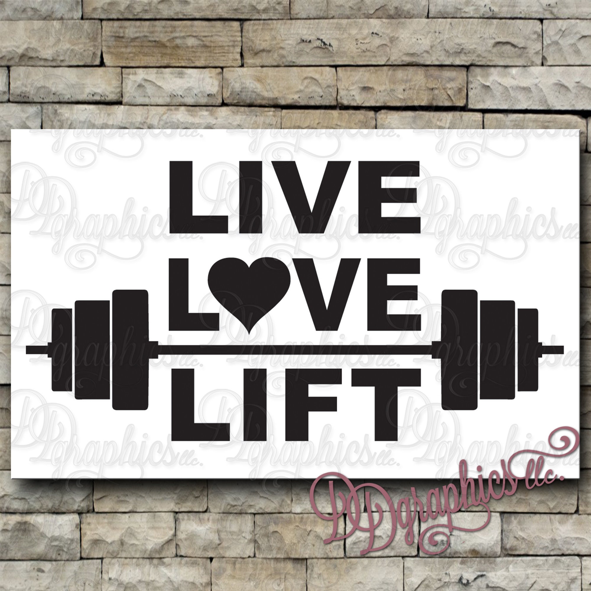 Live Love Lift vinyl decal / weight lifting decal / Car decal | Etsy