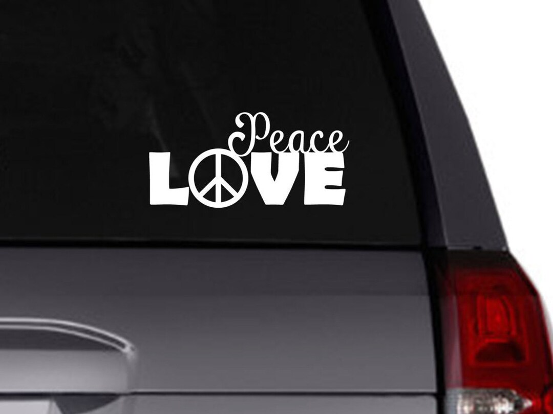 Peace Love Vinyl Decal/car Decal/tumbler Decal/peace Sign - Etsy