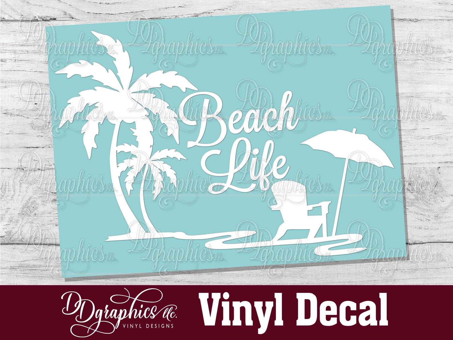 Beach Life Vinyl Decal, Beach Life Sticker, Car Window Decal, Beach ...