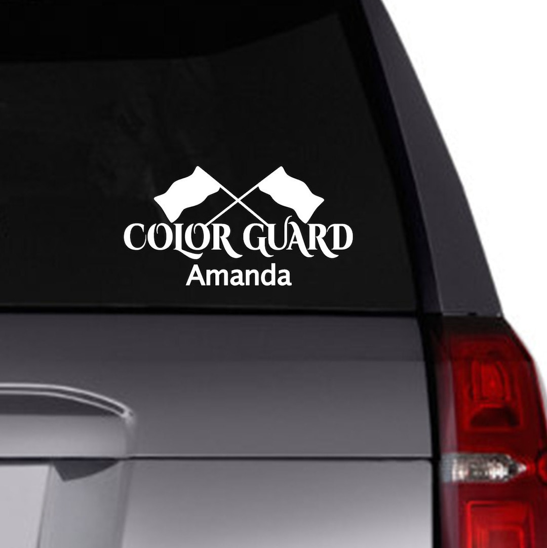 Color Guard With Flags Vinyl Decal / Color Guard Decal / - Etsy