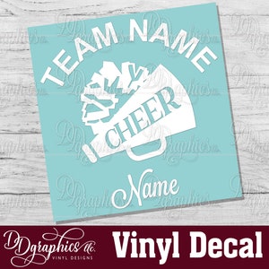 Cheer Vinyl Car Decal / Cheer Decal / Cheer Sticker / Personalized ...