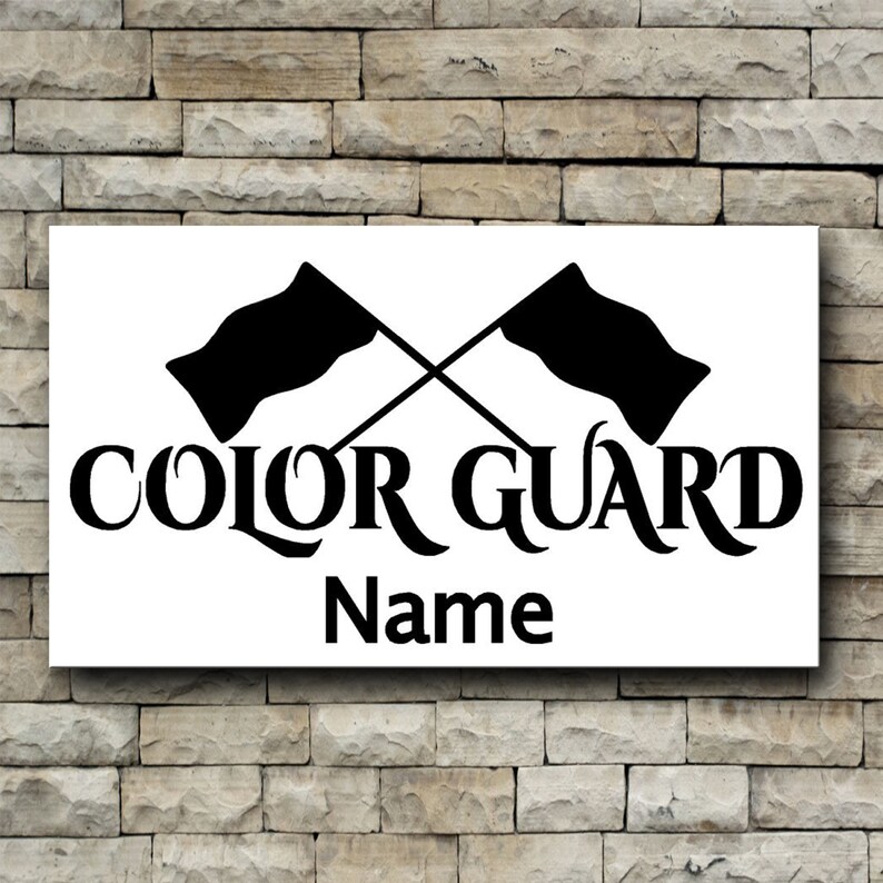 Color Guard With Flags Vinyl Decal / Color Guard Decal / - Etsy