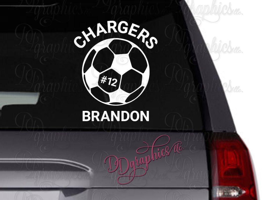 Soccer Vinyl Car Decal / Soccer Decal / Soccer Ball / Soccer Team ...