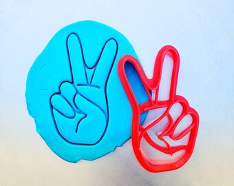 Peace Sign Hand Cookie Cutter - Etsy