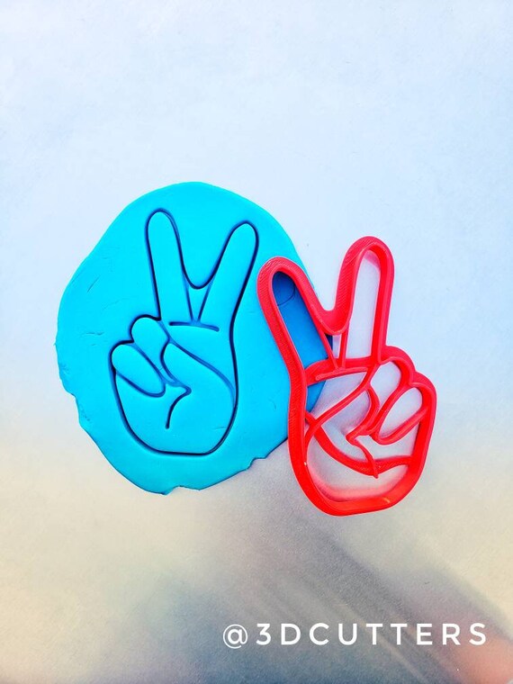 Peace Sign Hand Cookie Cutter - Etsy