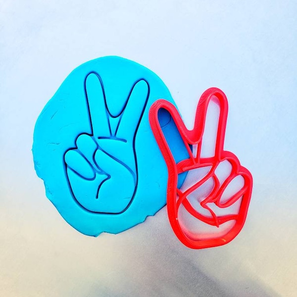 Peace Sign Hand Cookie Cutter - Etsy