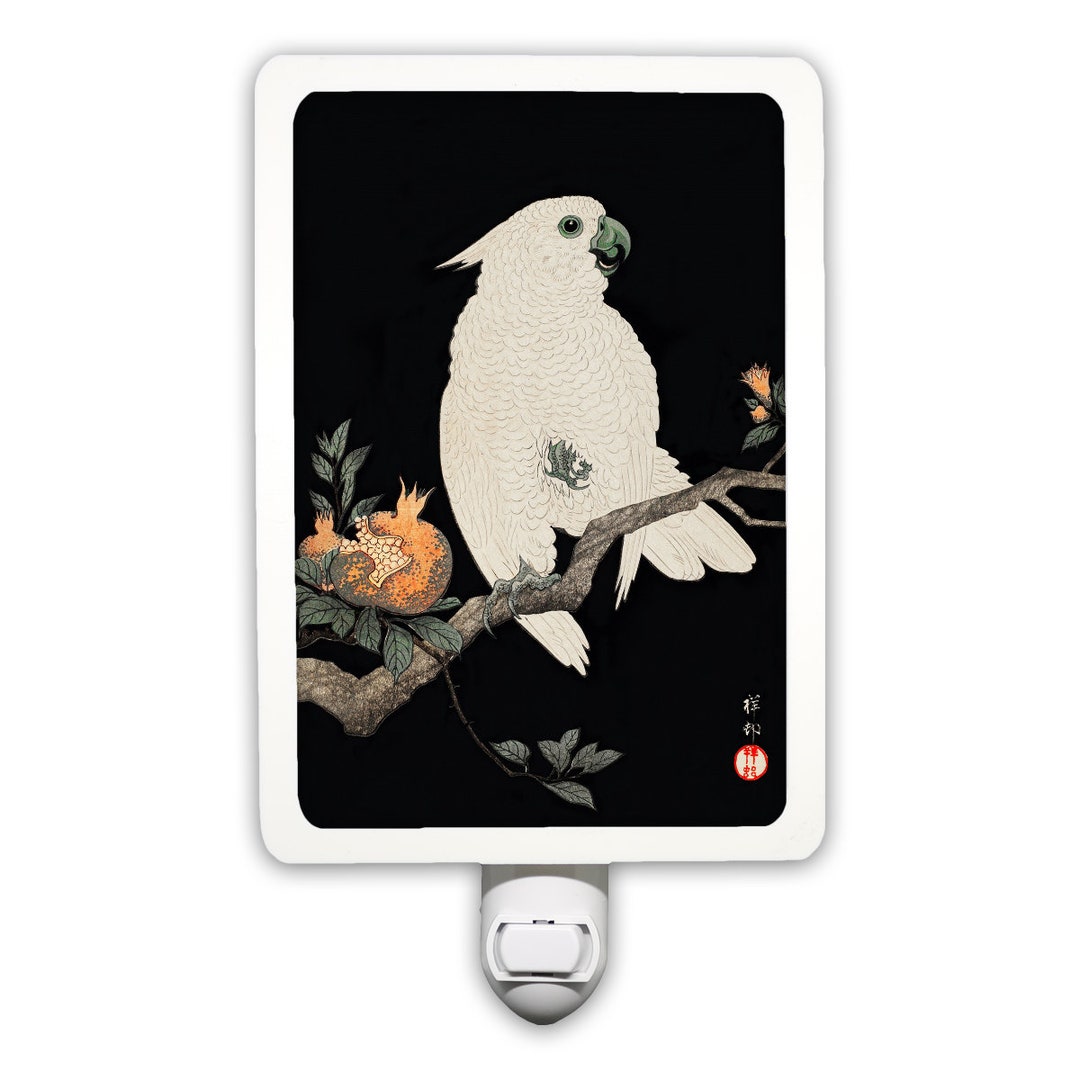 Night Light Cockatoo Parrot Bird Japanese Vintage Style Animal - Etsy
