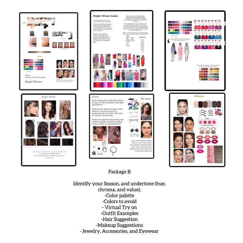 Virtual Color Analysis Personal Color Season Guide - Etsy