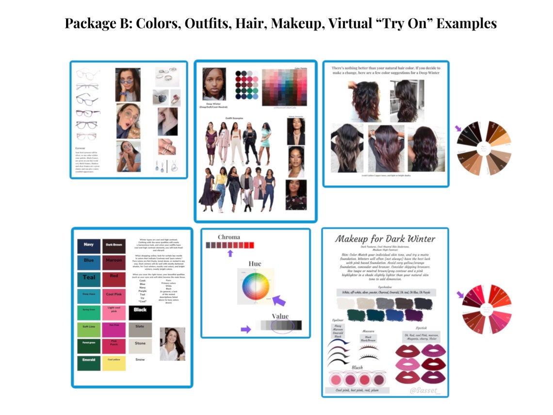 Virtual Color Analysis Personal Color Season Guide - Etsy