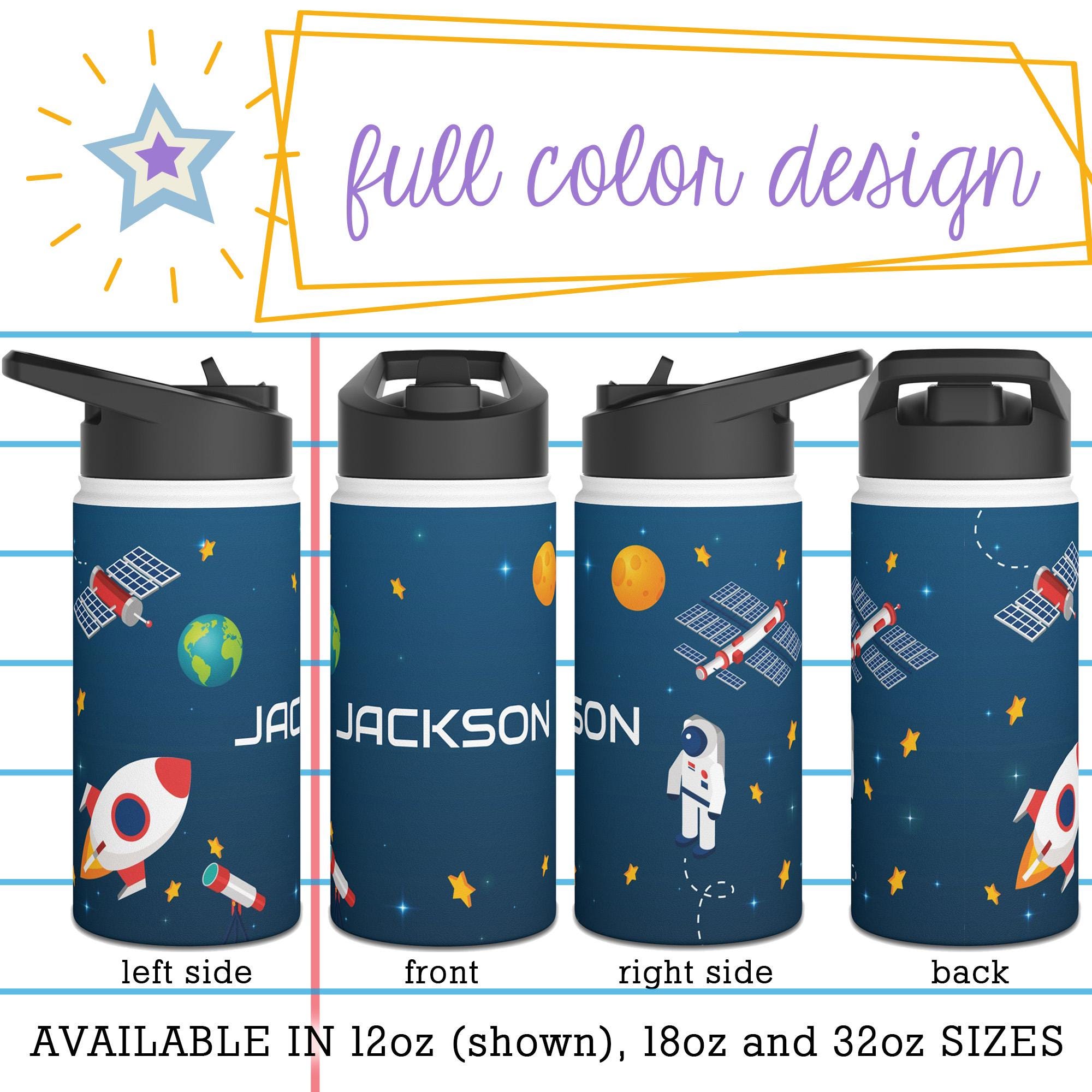 Space Theme Bottle Personalized Water Bottle Astronaut Bottle Rocket ...