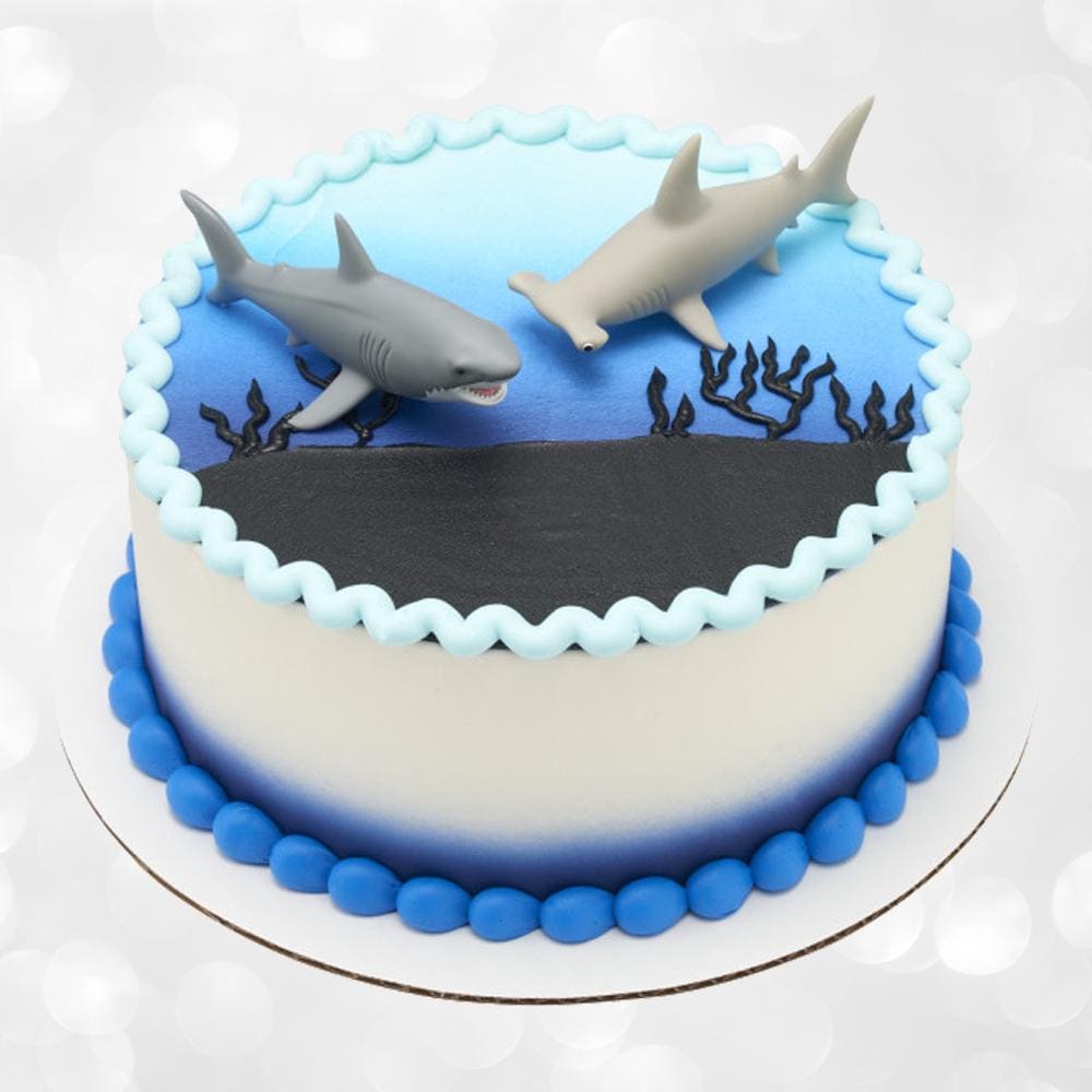 Shark Cupcake Topper Party Decoration Birthday Boy Shark Cake Decor ...