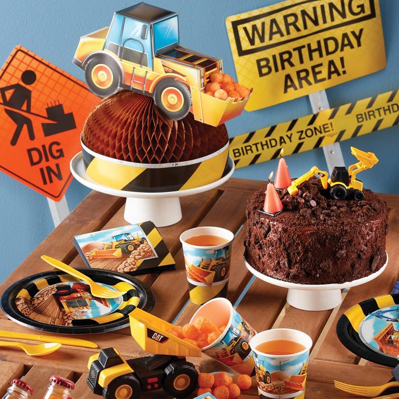 3D Truck Centerpiece Construction Party Table Decor Kid Birthday ...