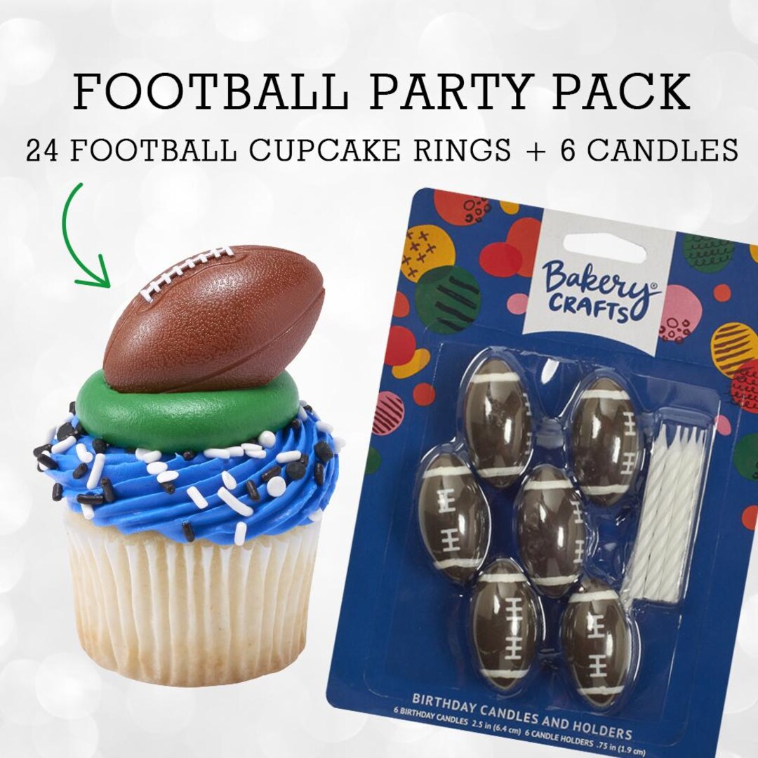 Football Cupcake Topper Party Decoration Birthday Boy Sport Theme Party ...
