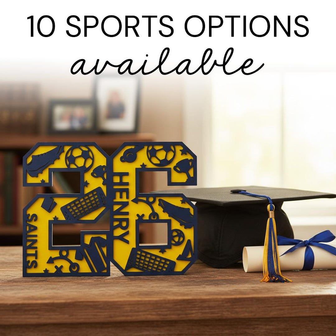 Personalized 2026 Senior Athlete Graduation Sign: Custom Sport Collage ...