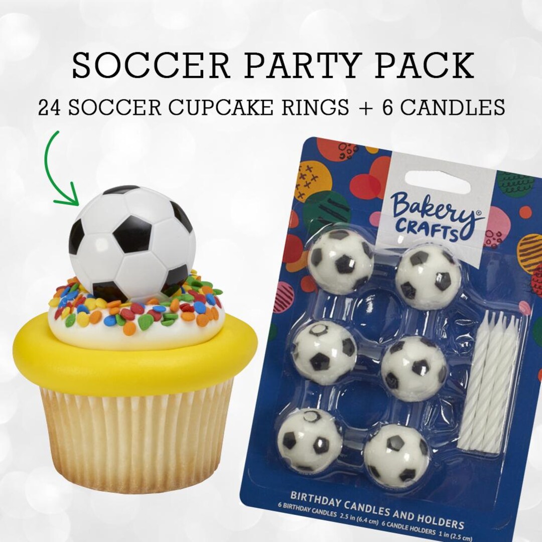 Soccer Cupcake Topper Party Decoration Birthday Boy Sport Theme Party ...